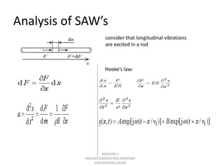 Surface acoustic waves | PPTX