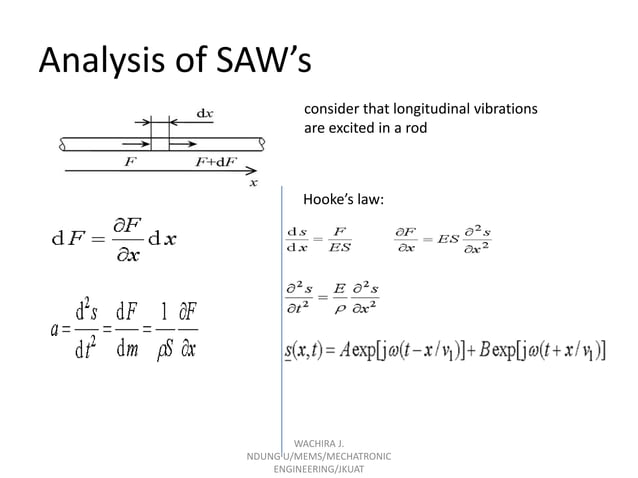 Surface acoustic waves | PPTX | Chemistry | Science