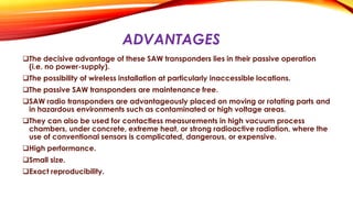 Surface acoustic wave (saw) radio transponders | PPT