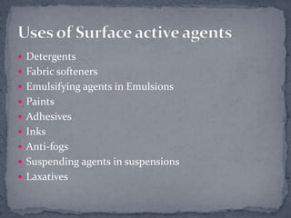 Surface active agents | PPTX