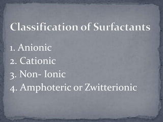 Surface active agents | PPTX