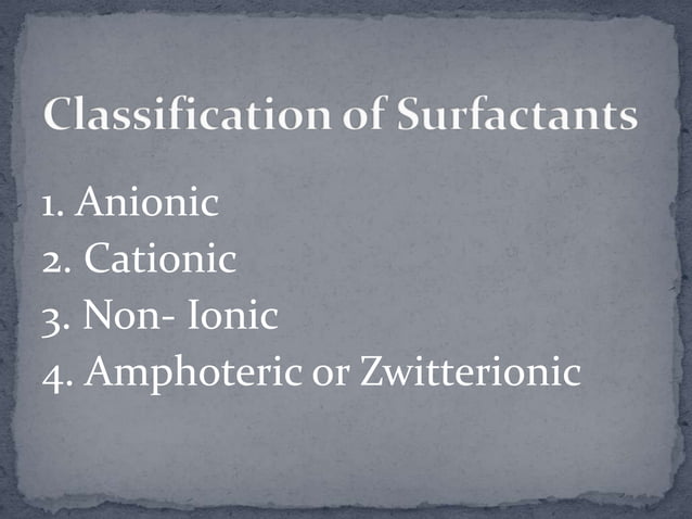 Surface active agents | PPTX