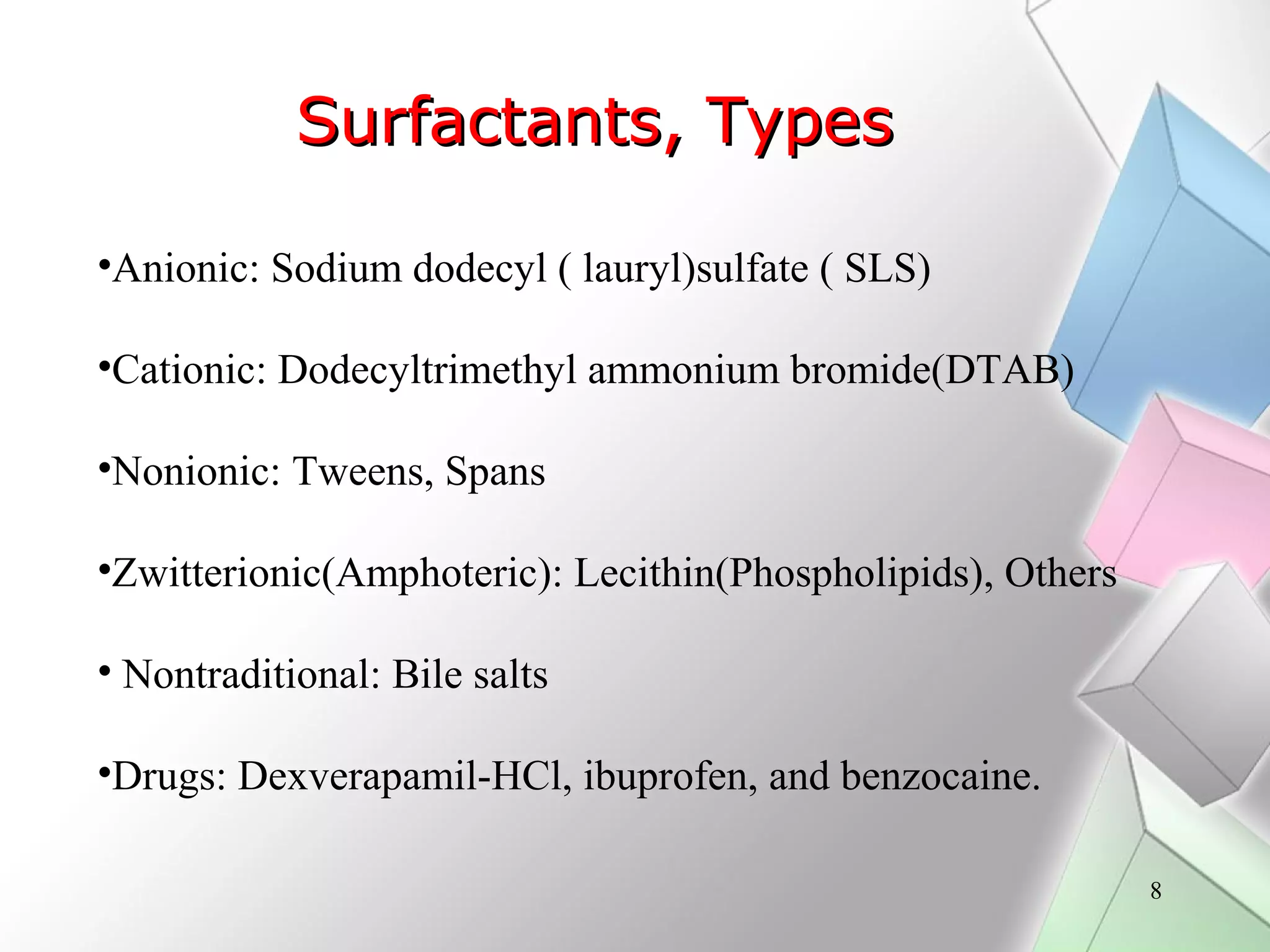 Surface active agents | PPT
