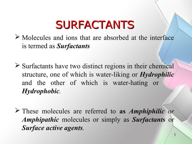 Surface active agents | PPT