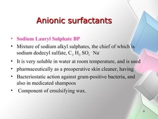 Surface active agents | PPT