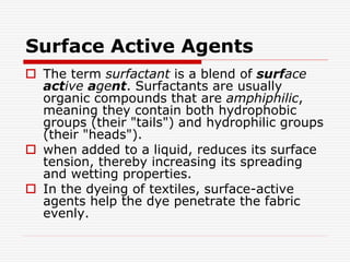 Surface active agents | PPT