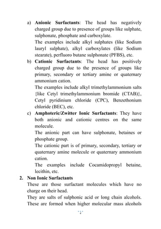 Surface active agents | PDF