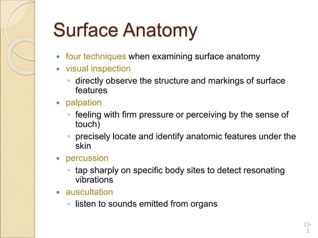 the Surface Anatomy of human body parts.ppt