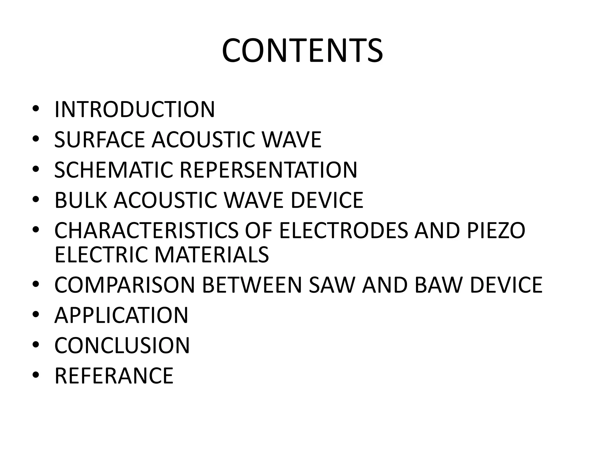 Surface and bulk acoustic devices | PPTX