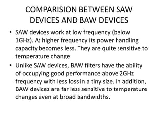 Surface and bulk acoustic devices | PPTX