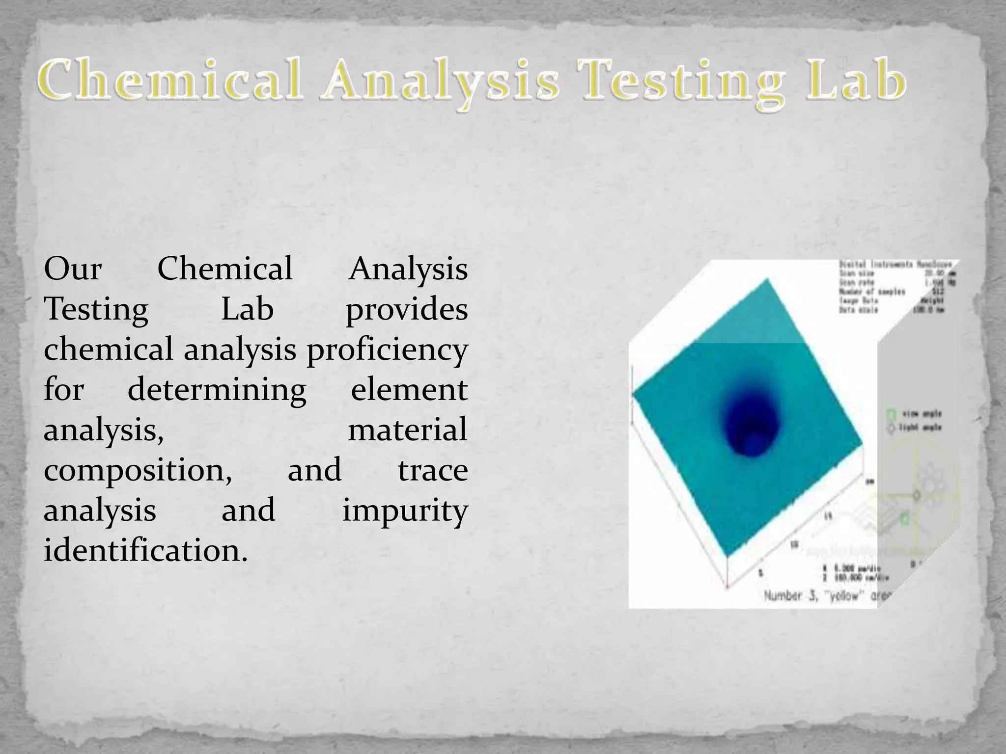 Surface and chemical analysis. | PPTX | Chemistry | Science