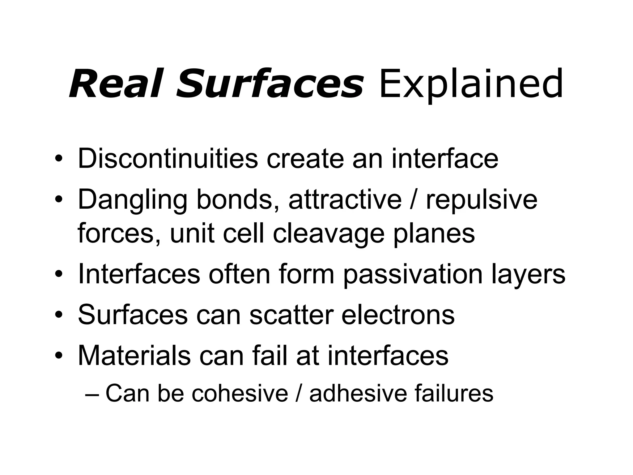 Surface and interface PPT | PPT
