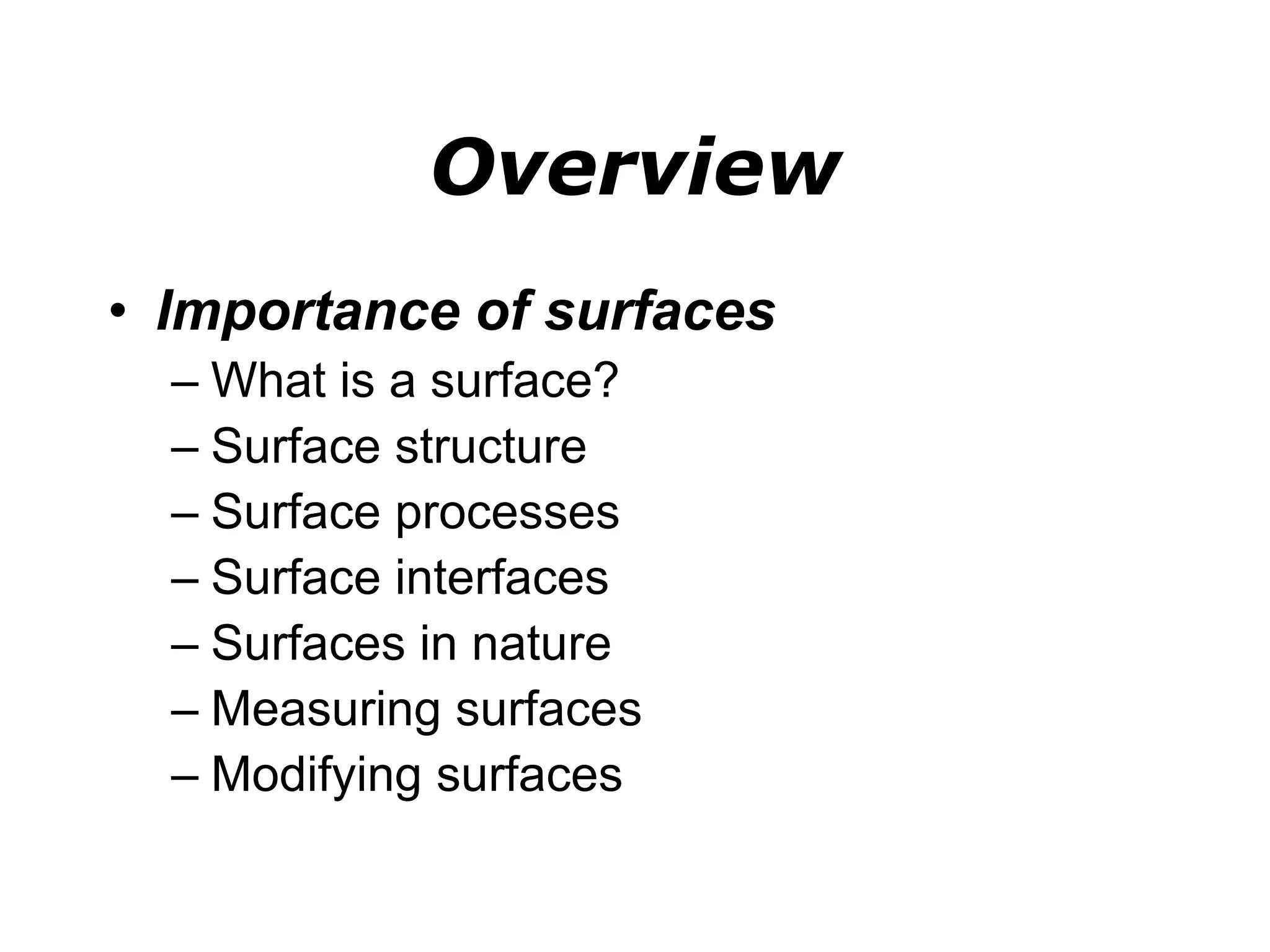 Surface and interface PPT | PPT