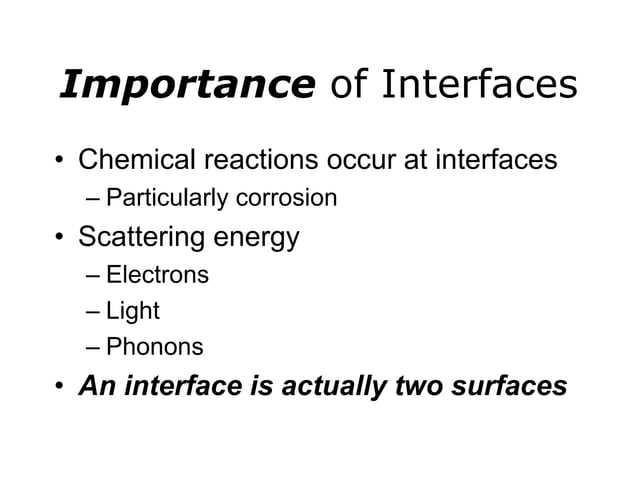 Surface and interface PPT | PPT | Chemistry | Science