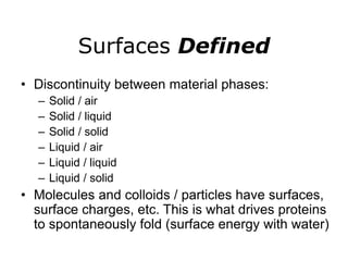 Surface and interface PPT | PPT