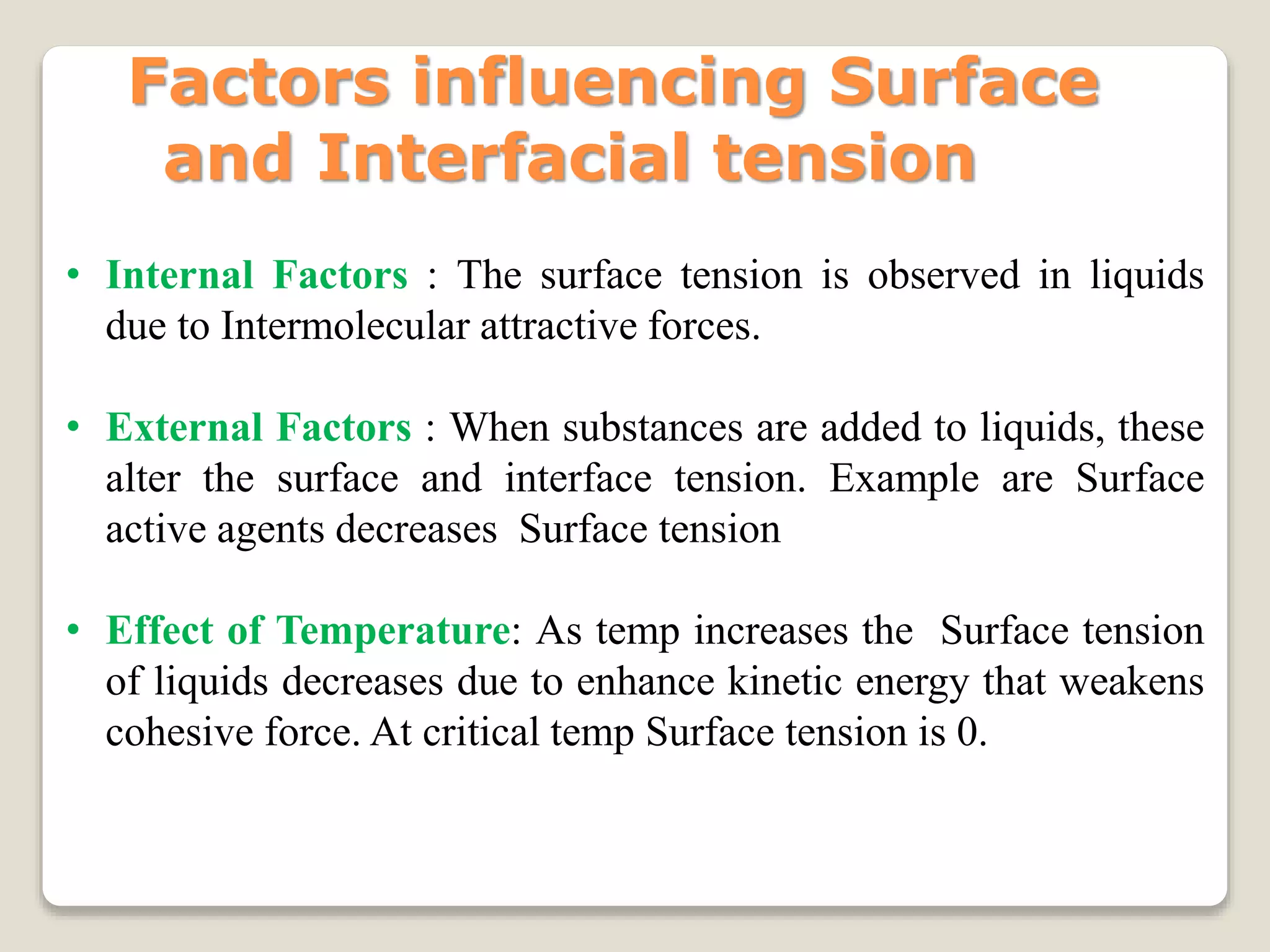 Surface and interfacial phenomena | PPTX