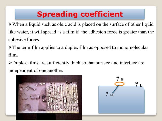 Surface and interfacial phenomena | PPTX | Chemistry | Science