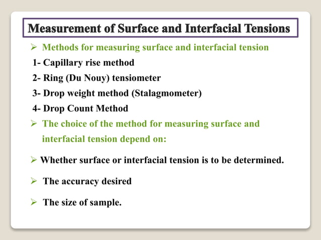 Surface and interfacial phenomena | PPTX | Chemistry | Science