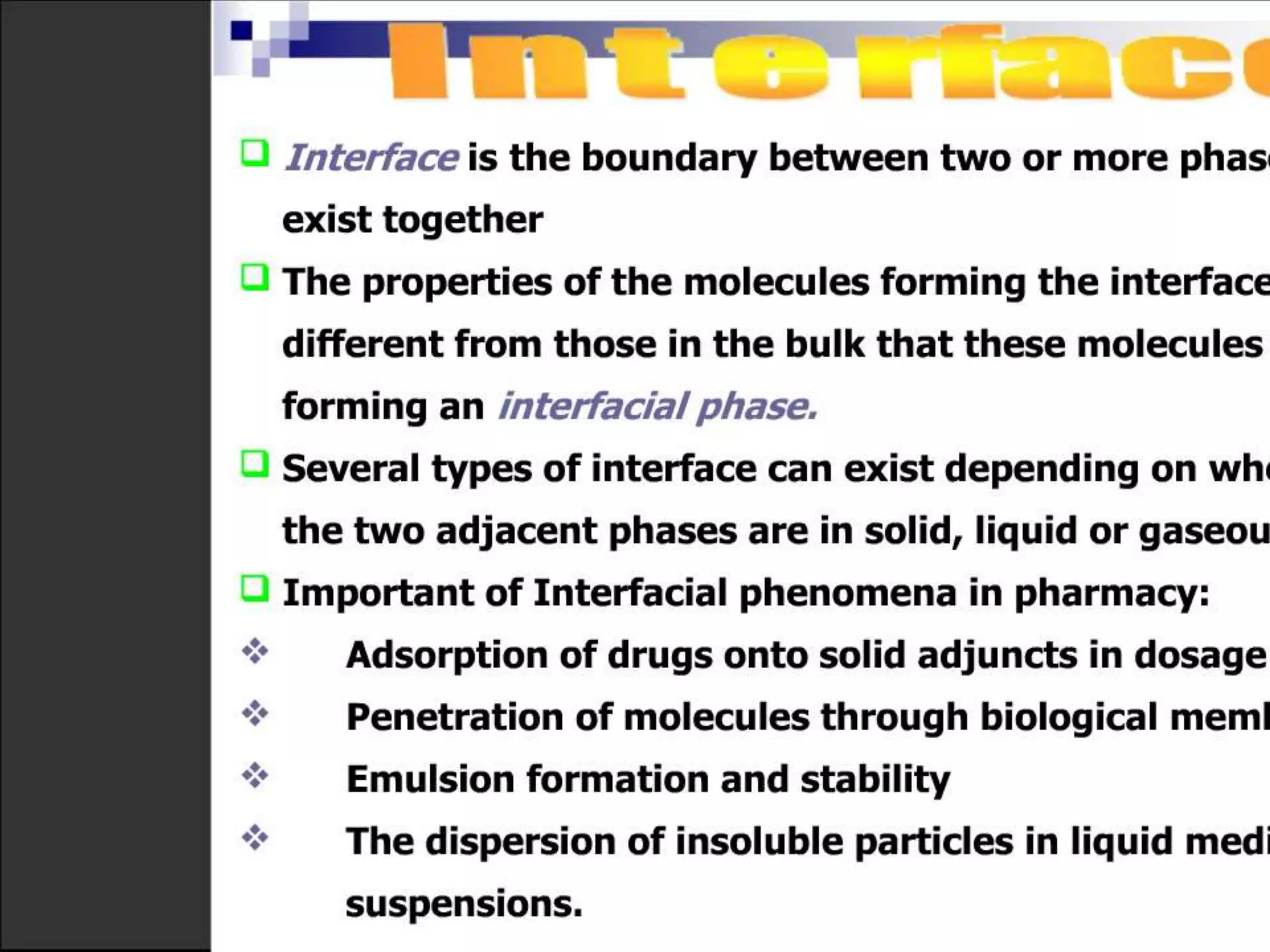 Surface and interfacial phenomenon | PPTX