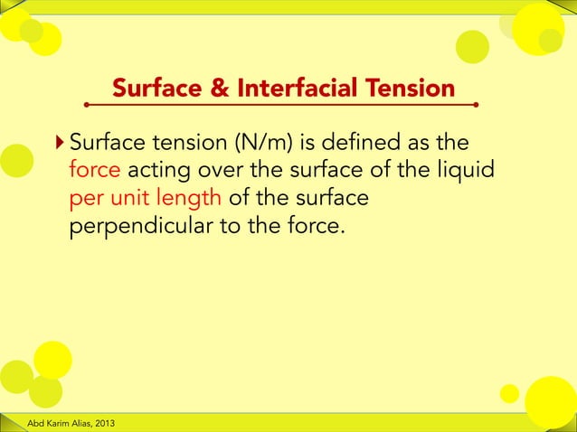 Surface and interfacial tension | PDF | Physics | Science