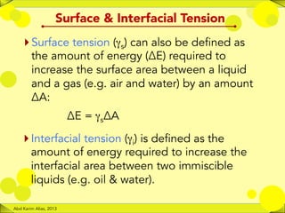 Surface and interfacial tension | PDF