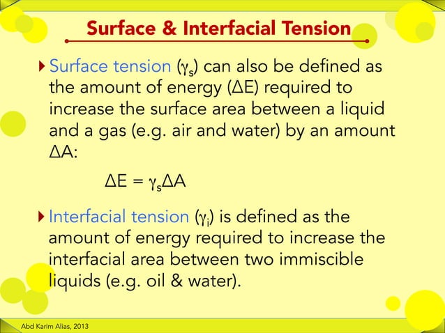 Surface and interfacial tension | PDF | Physics | Science