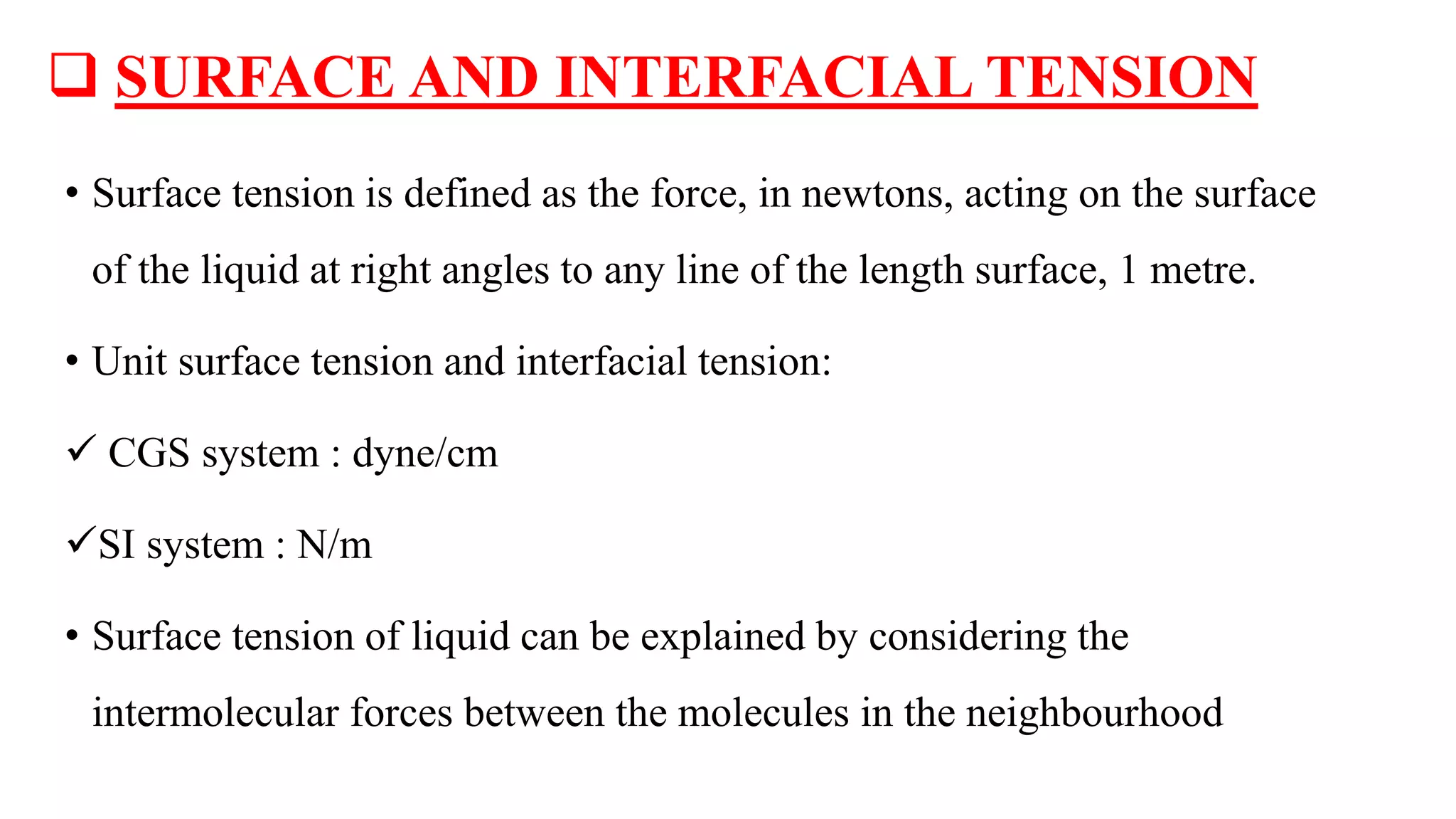Physical Pharmaceutics-I Unit-III Surface and Interfacial tension (Part-1)(Liquid interface ...