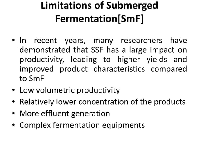 Surface and submerged fermentation | PPT | Chemistry | Science