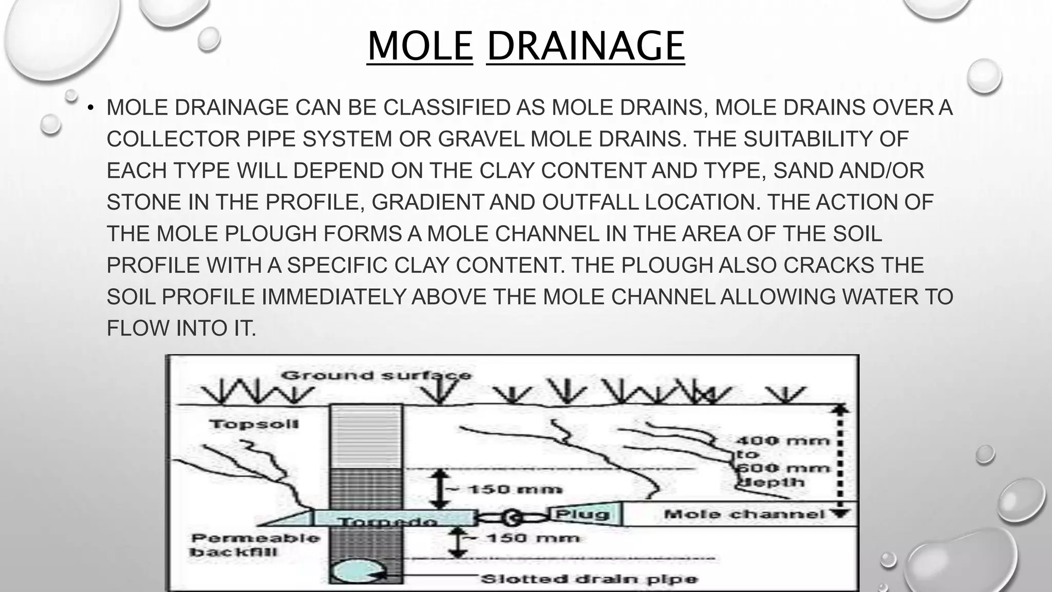 Surface and Subsurface Tile Drainage | PPTX
