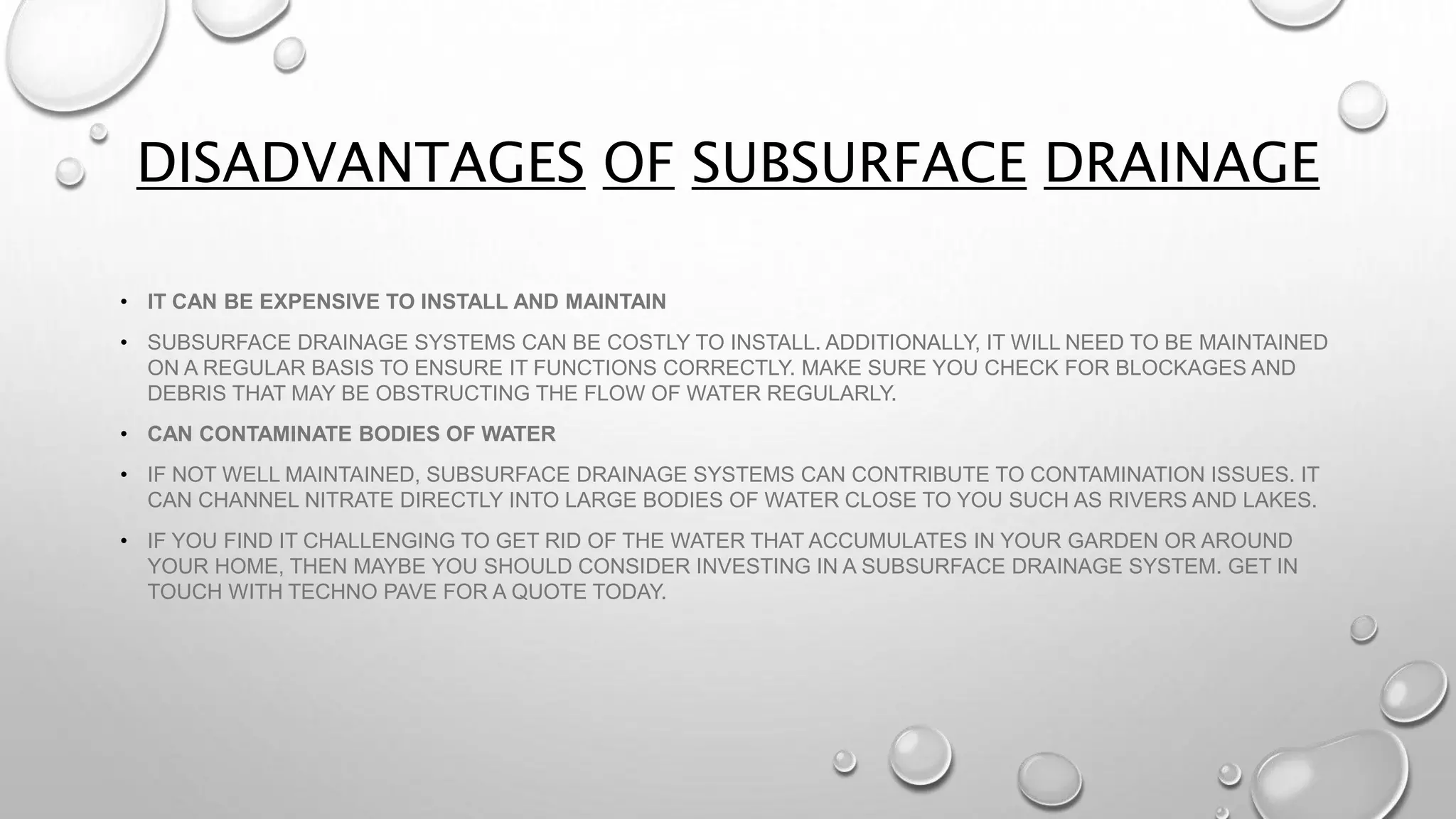 Surface and Subsurface Tile Drainage | PPTX
