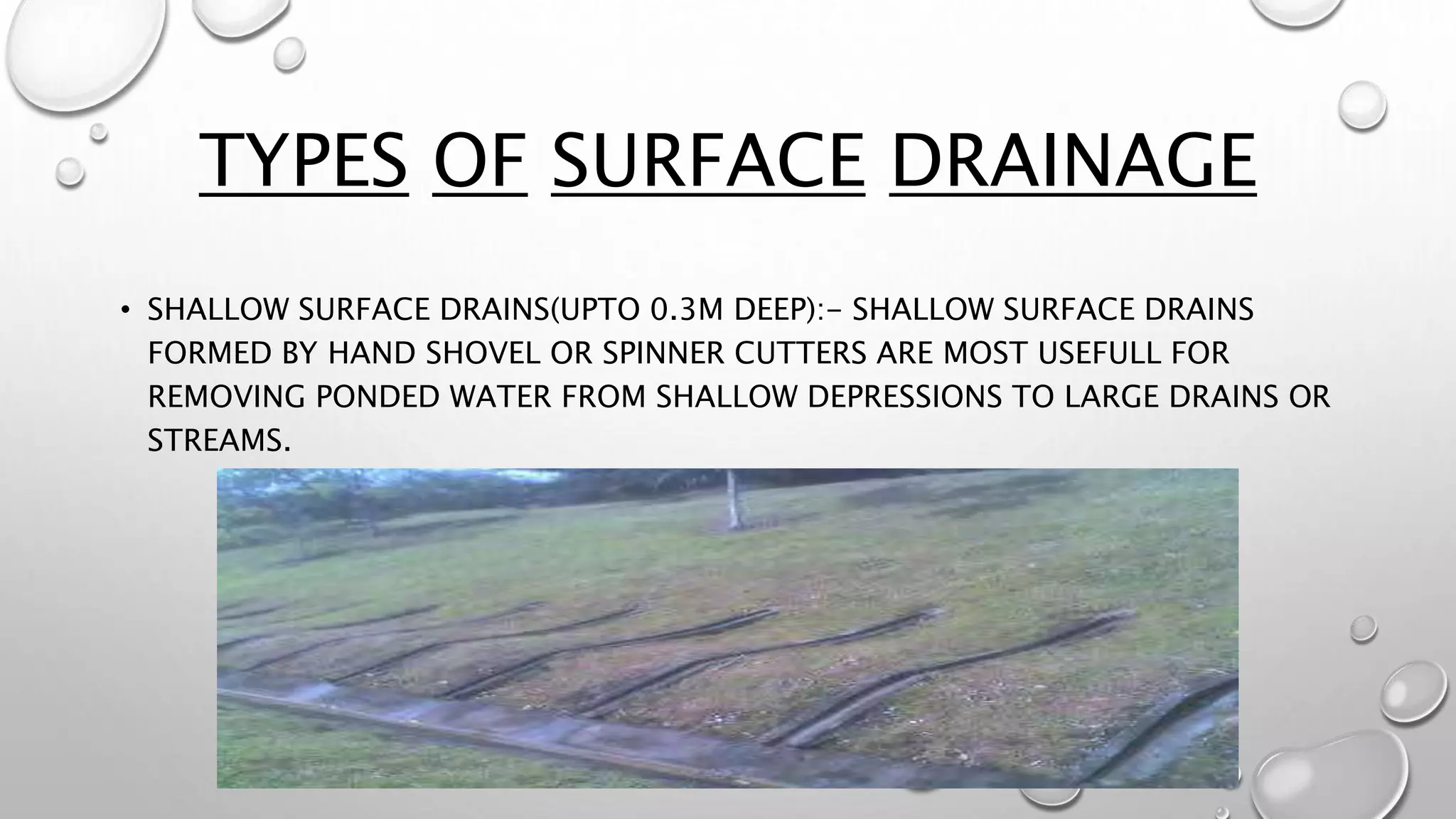 Surface and Subsurface Tile Drainage | PPTX