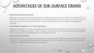 Surface and Subsurface Tile Drainage | PPTX
