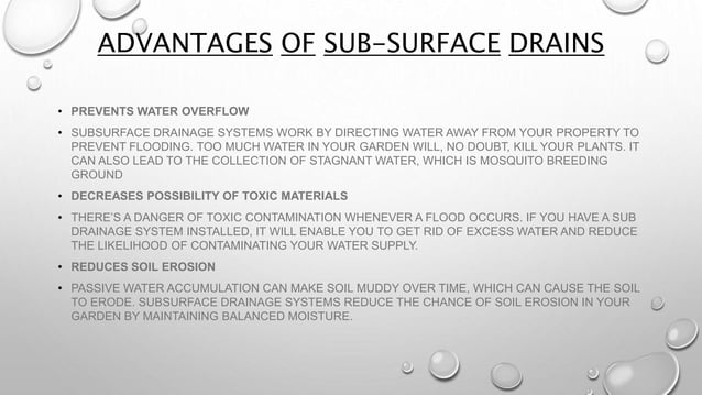Surface and Subsurface Tile Drainage | PPTX