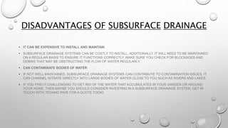 Surface and Subsurface Tile Drainage | PPTX