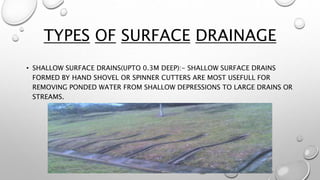 Surface and Subsurface Tile Drainage | PPTX