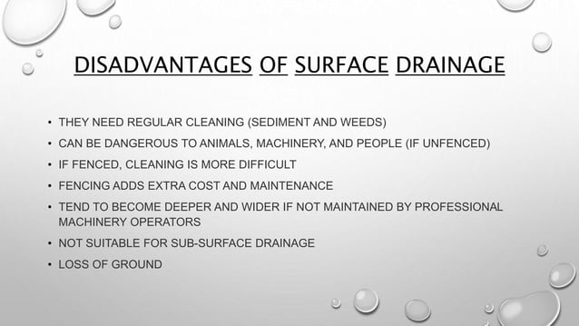 Surface And Subsurface Tile Drainage Pptx