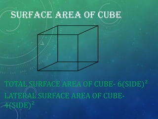 surface area and volume ppt for class 10 | PPTX