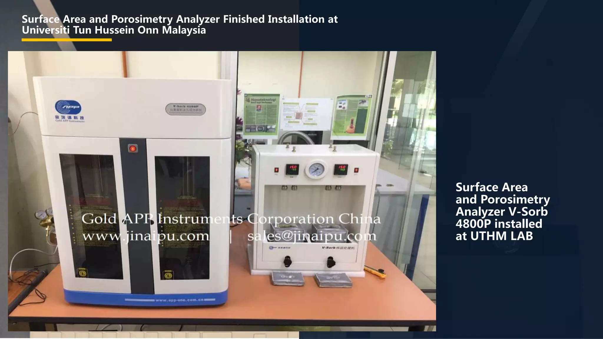 Surface area and porosimetry analyzer finished installation at universiti tun hussein onn ...