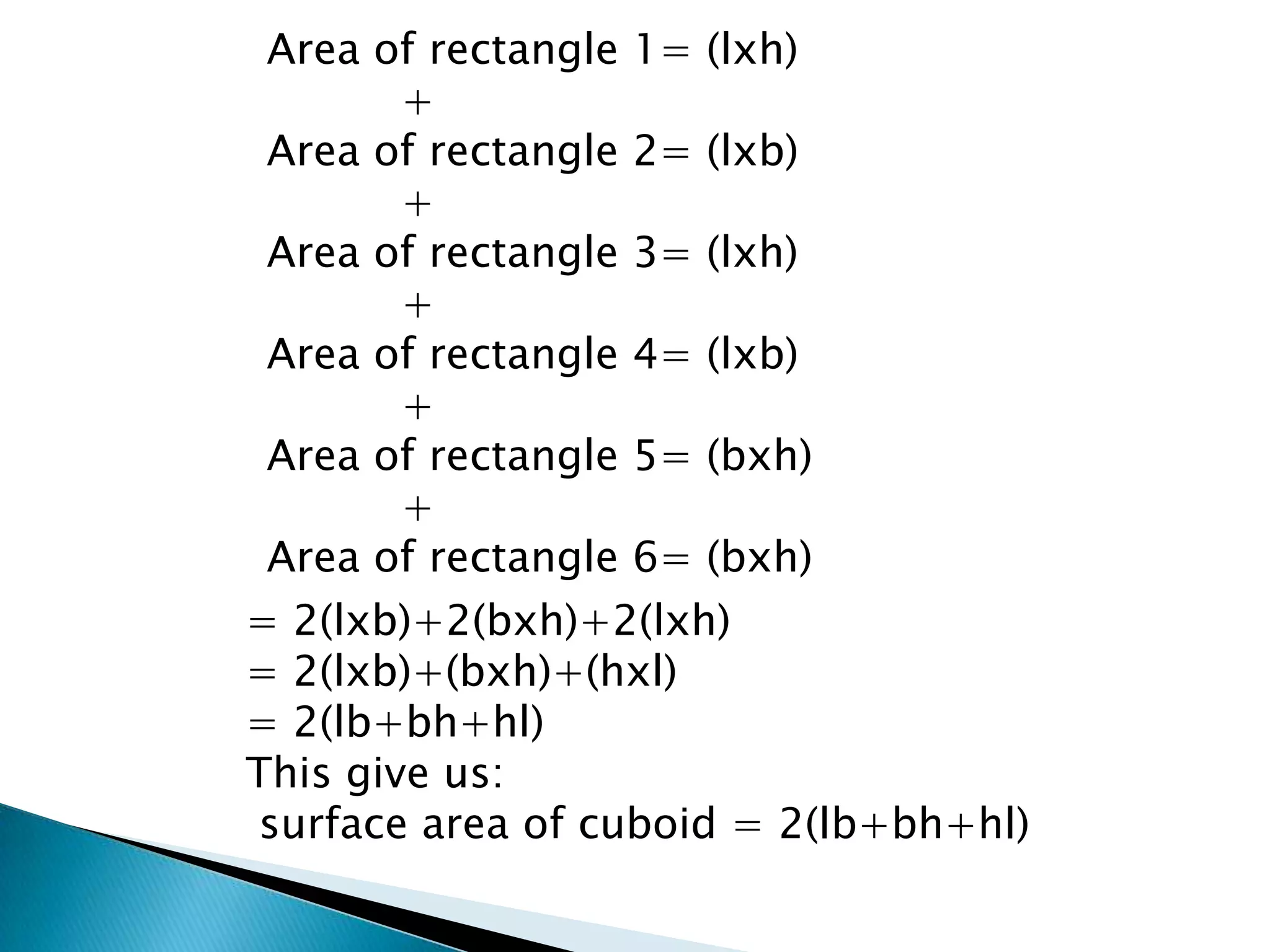 Surface area and volume for 9th class maths | PPTX