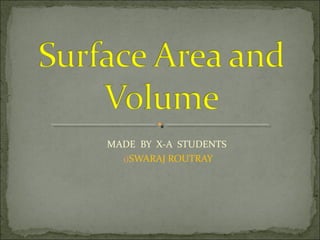 Surface area and volume | PPT