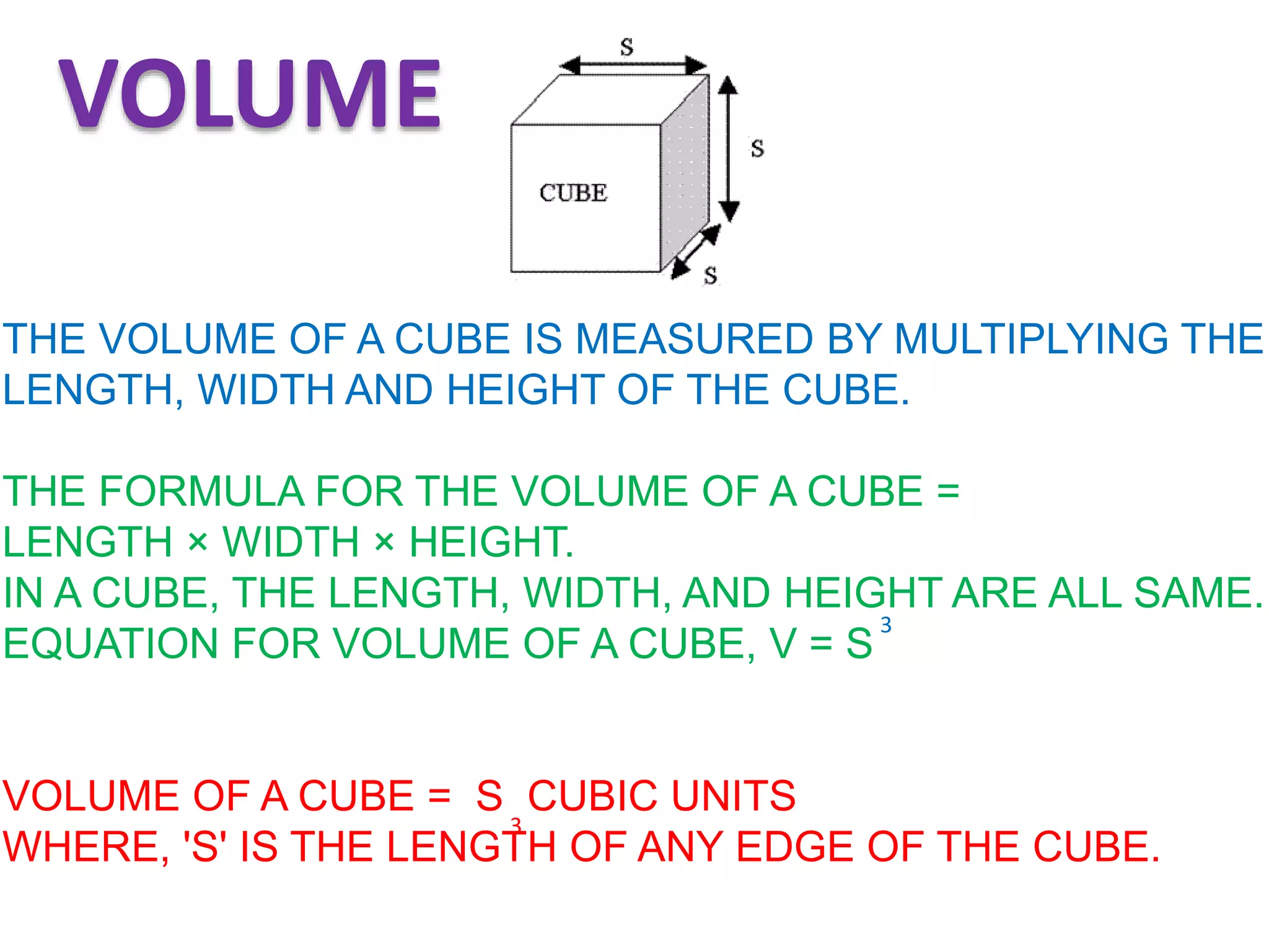SURFACE AREA AND VOLUME | PPTX | Physics | Science