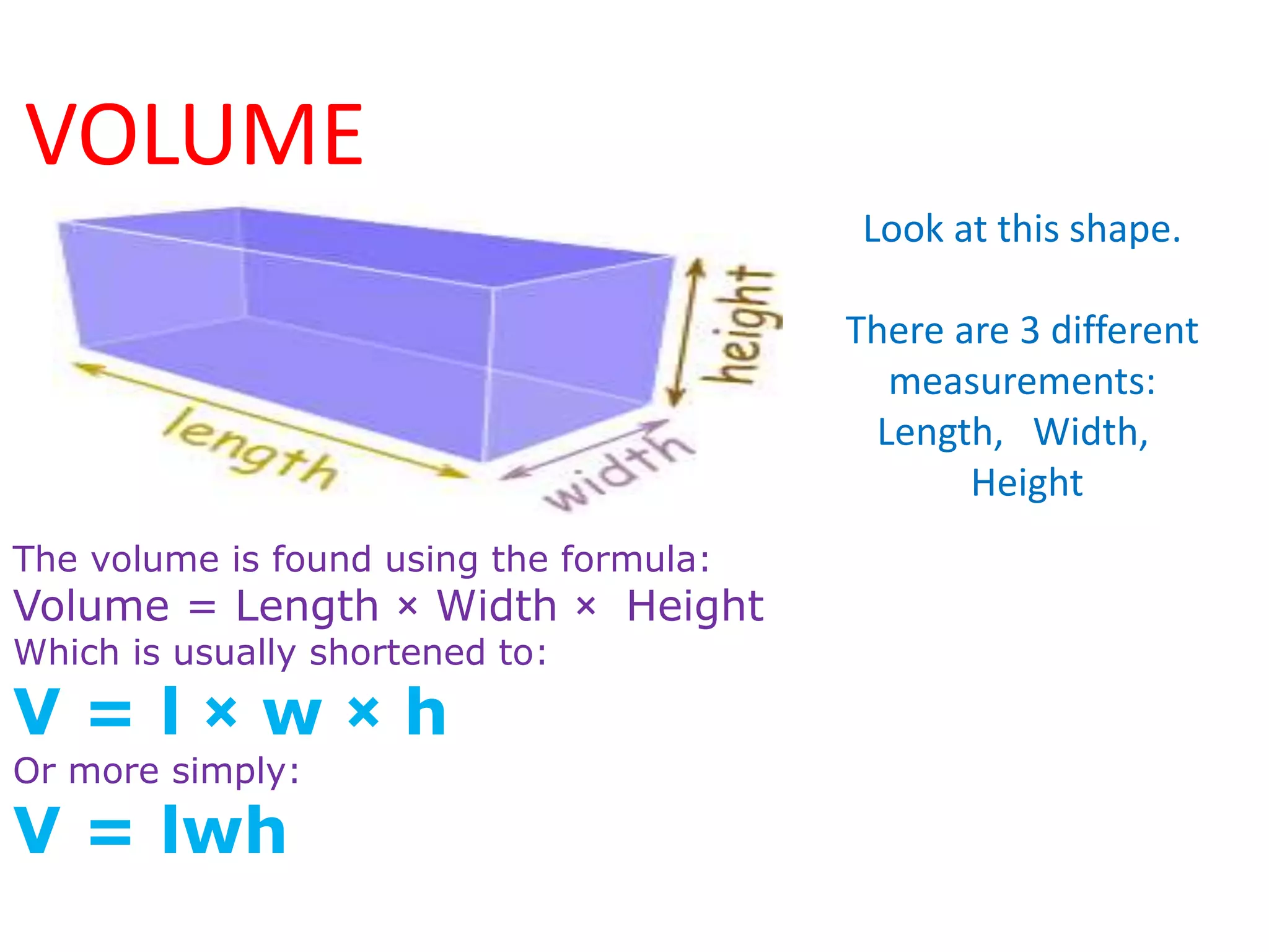 SURFACE AREA AND VOLUME | PPTX | Physics | Science