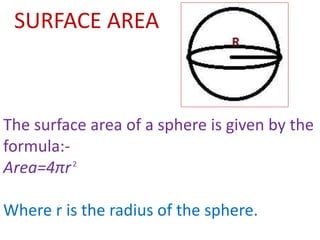 SURFACE AREA AND VOLUME | PPT