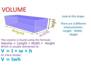 SURFACE AREA AND VOLUME | PPTX