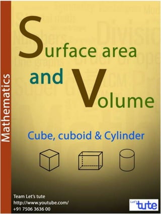 Surface Area of Cube, Cuboid and Cylinder - Surface Area And Volumes ...