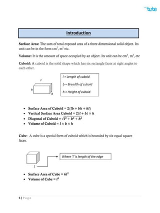 Surface Area of Cube, Cuboid and Cylinder - Surface Area And Volumes ...