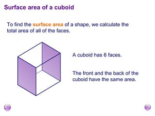 Surface area and volume of cuboids | PPT