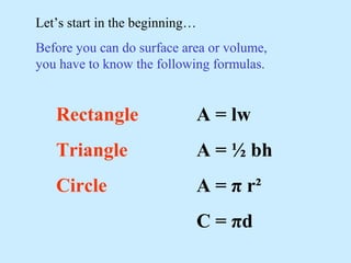 Surface area and volume powerpoint | PPT