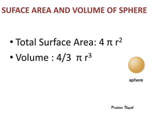 Surface area and volume ssolids | PPSX