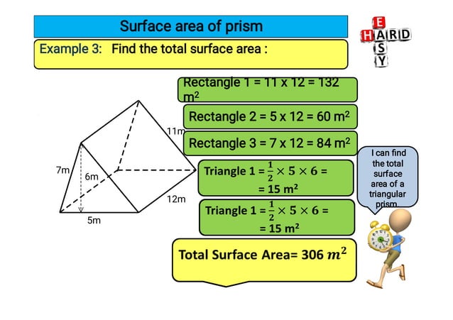 How to find surface area of a prism gcse level | PPT
